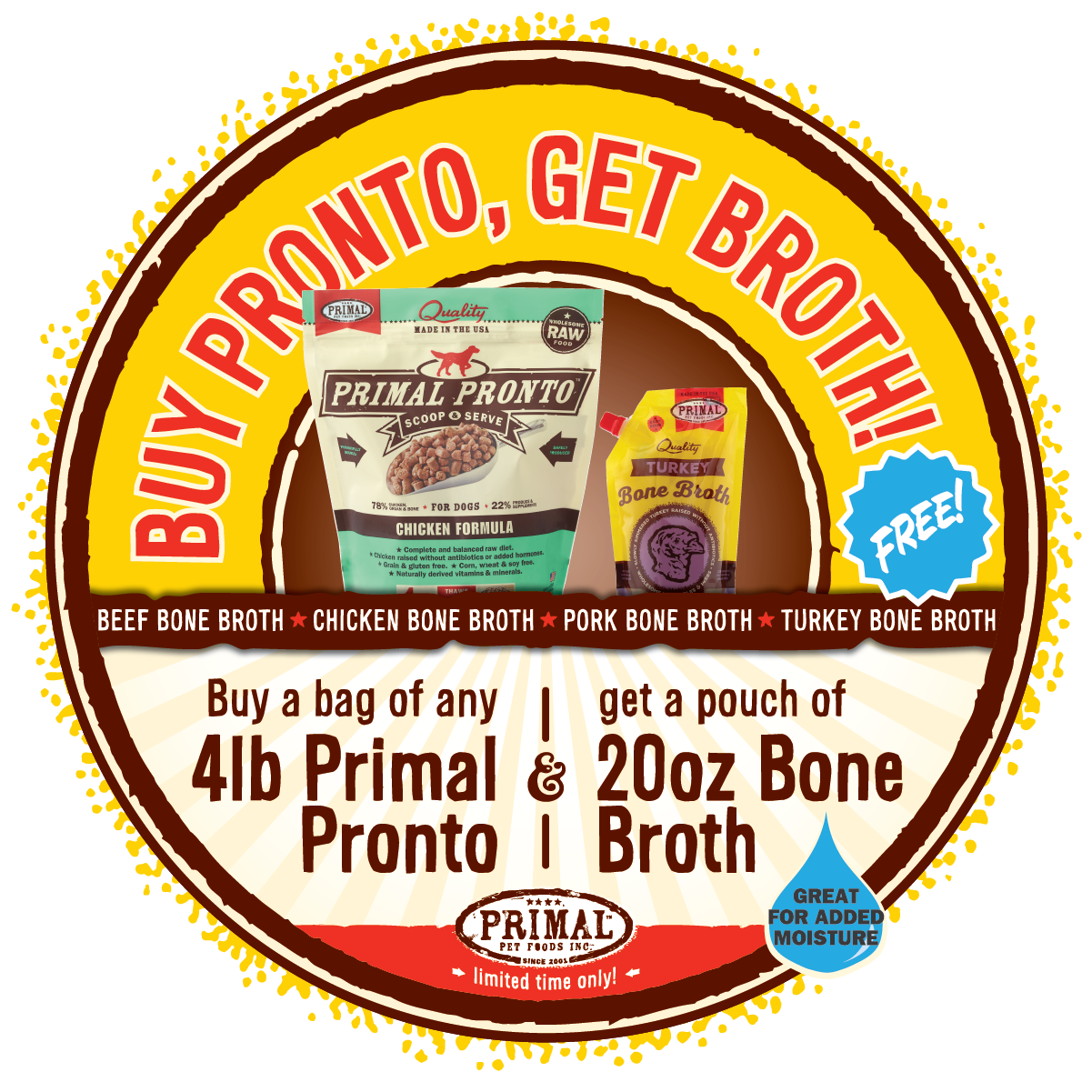 Buy 4-lb Primal Pronto Get A Free Bone Broth